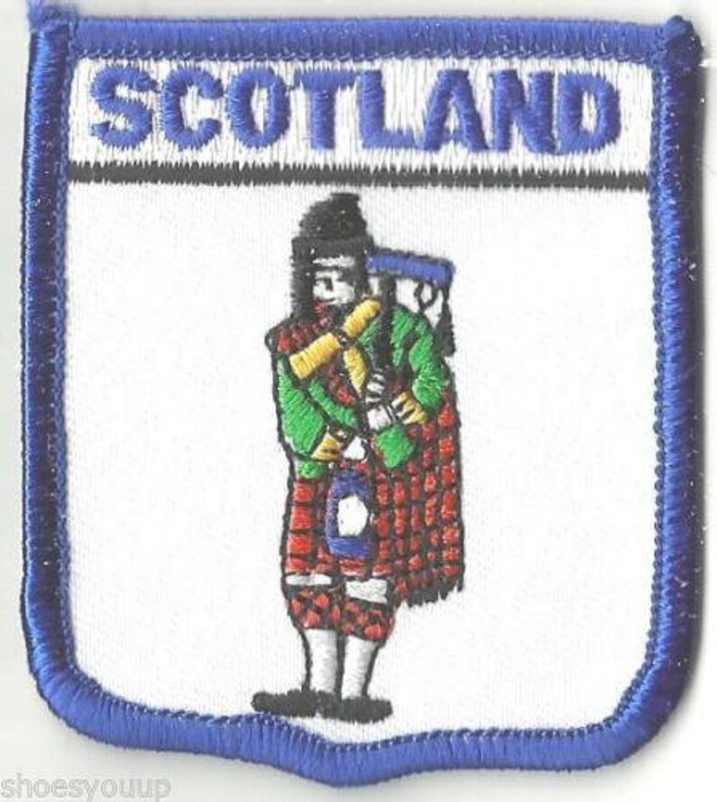 Scottish Piper Scotland Flag Crest World Embroidered Patch (A102) - Etsy