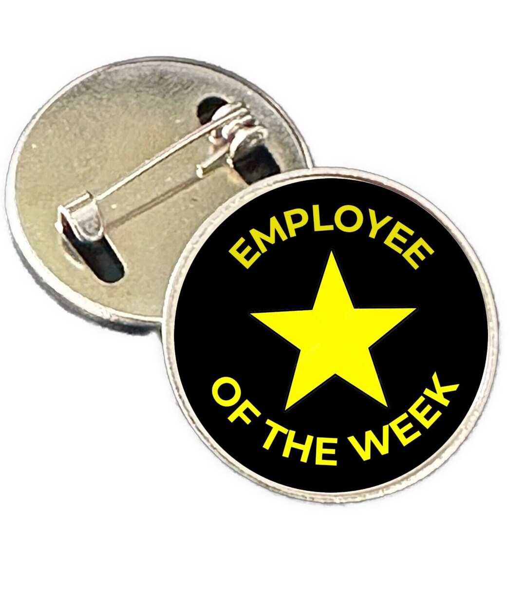 Employee of the Week 25mm Silver Metal Lapel Pin Badge - Etsy