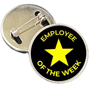 Employee of the Week 25mm Silver Metal Lapel Pin Badge - Etsy