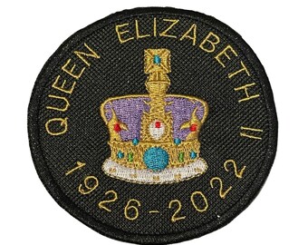QUEEN Elizabeth II Embroidered Iron on Patch - Etsy