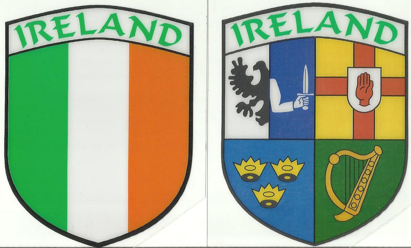 Set of 2 Ireland Irish Shield Shape Internal Car Window - Etsy