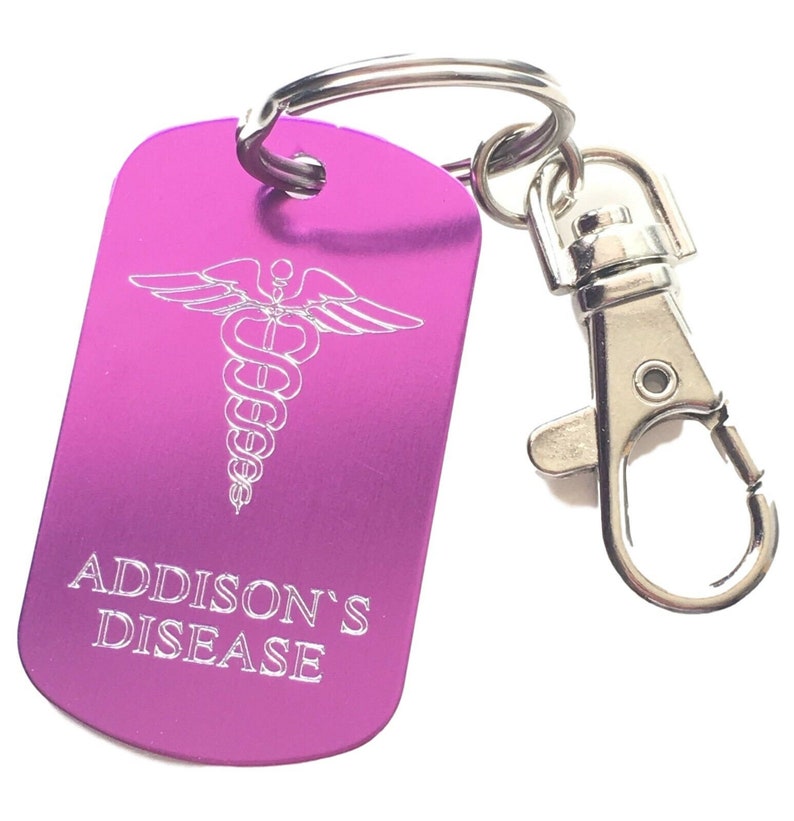 Personalised Addison's Disease SOS Medical Alert ID Tag - Etsy UK