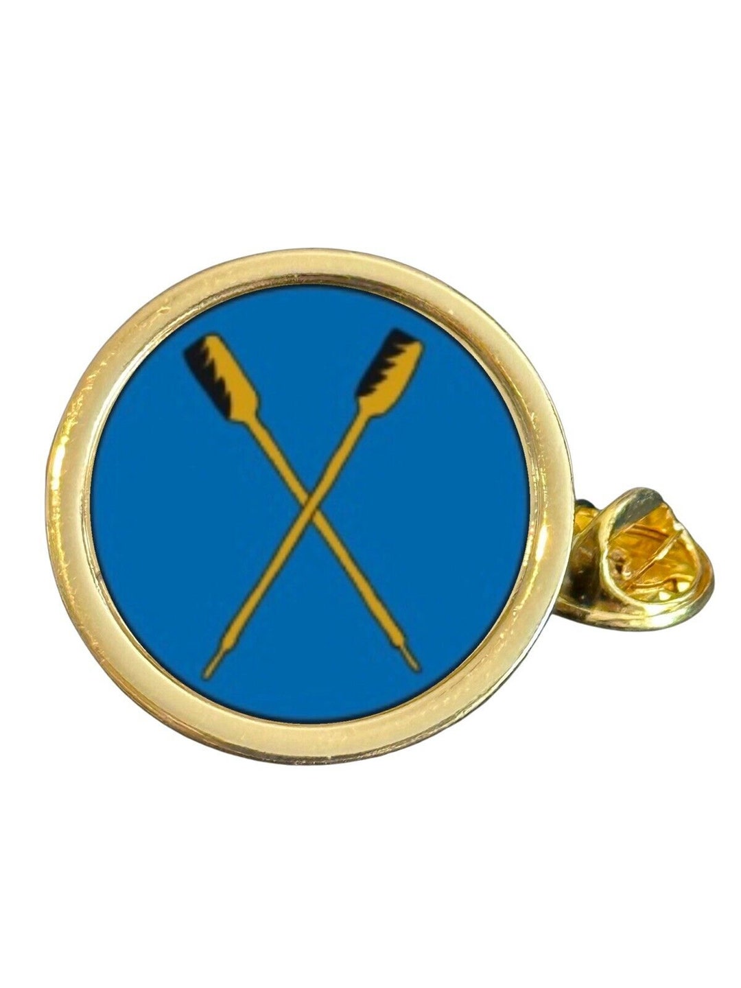 Crossed Rowing Oars Gold Plated Domed Lapel Pin Badge - Etsy