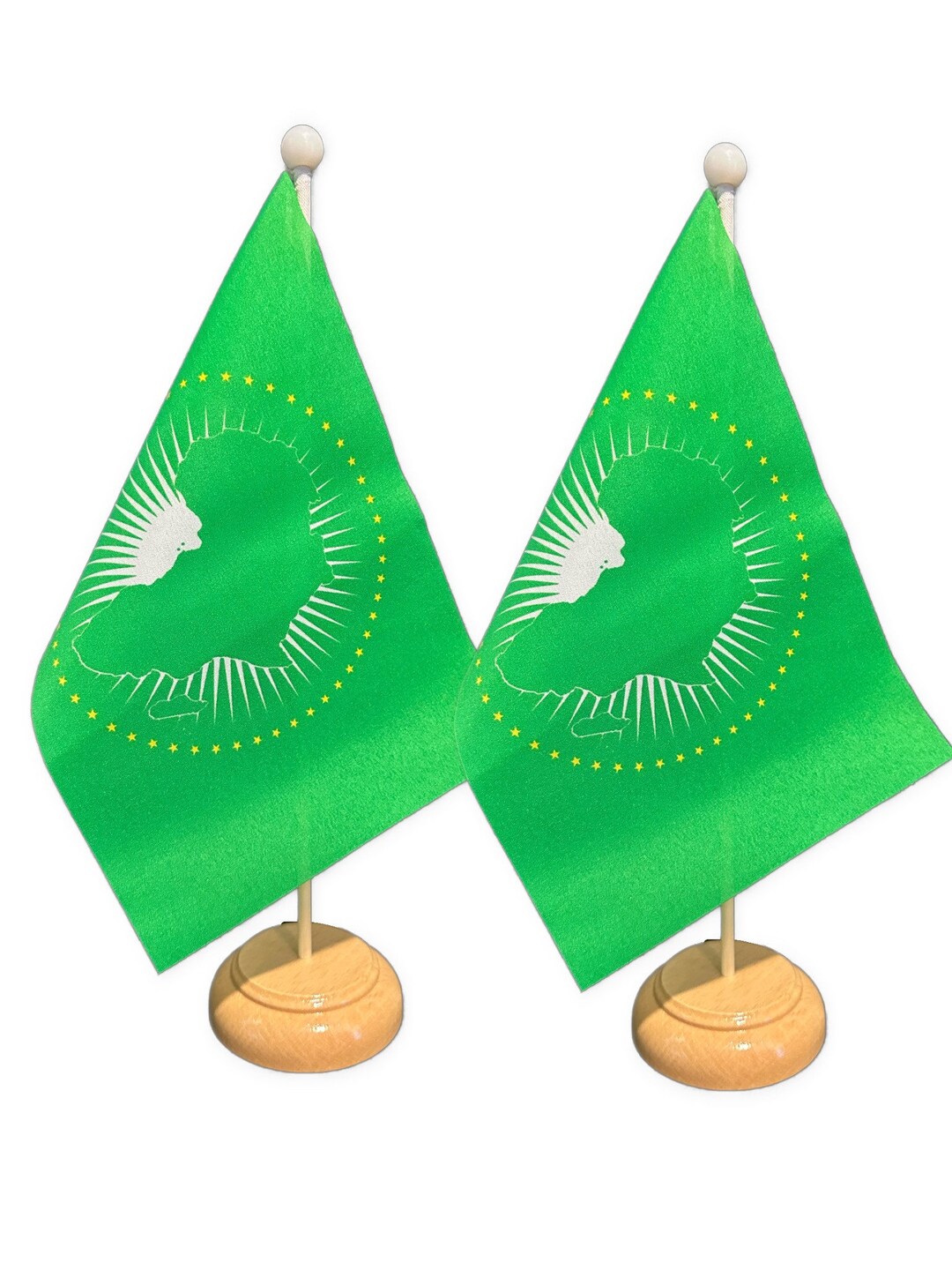 2 X African Union Table Flags 9 X 6 With Wooden Stands - Etsy