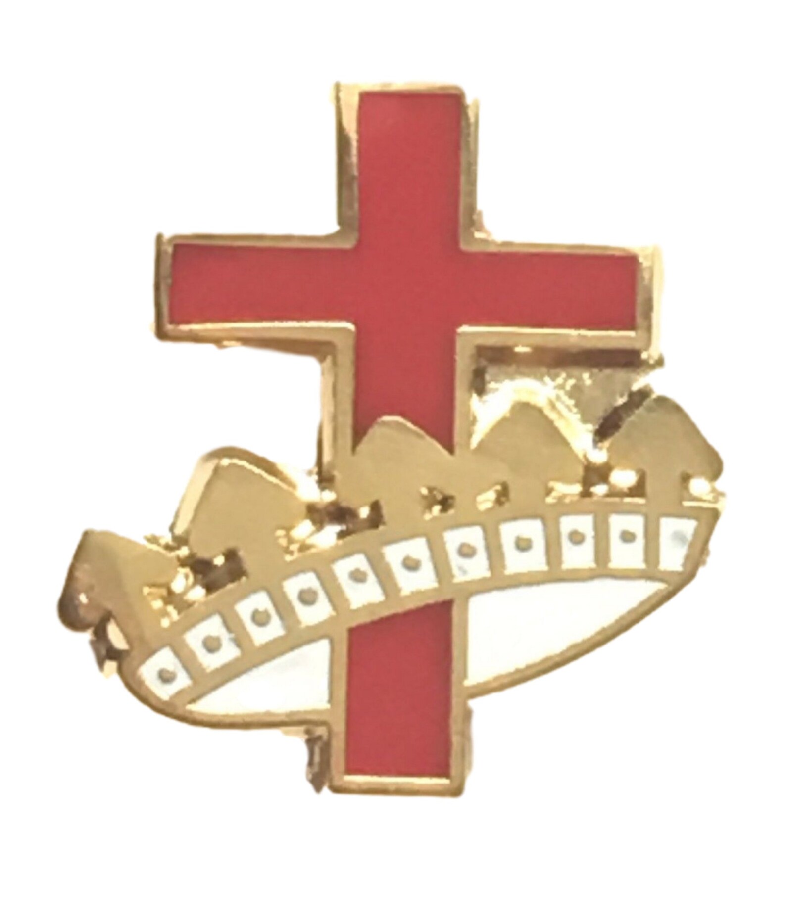 Masonic Knights Templar Cross & Crown Gold Plated Badge And | Etsy