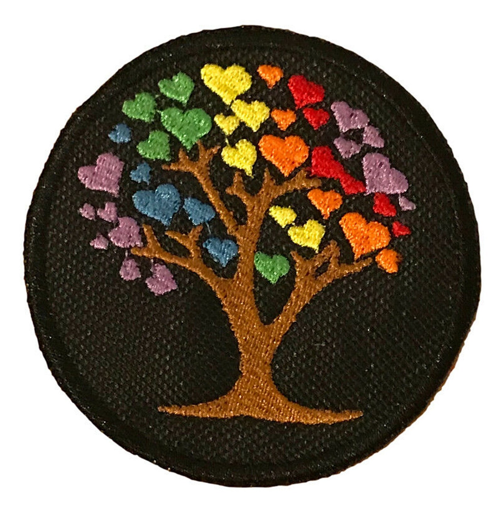 LGBTQ Pride Rainbow Tree of Life Hearts Embroidered Sew or Iron on ...