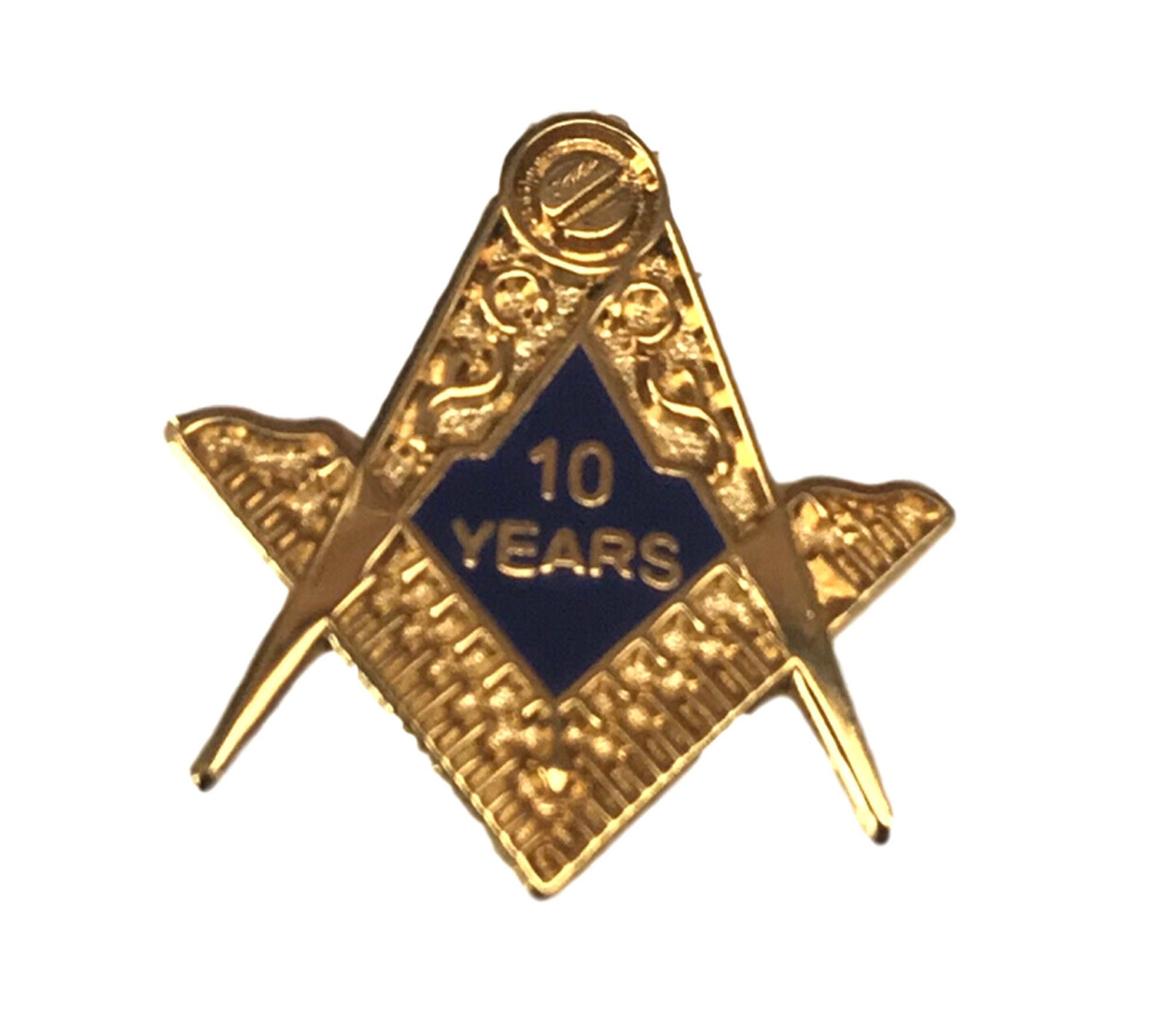Masonic Crest 10 Years A Mason Gold Plated Badge and Masonic - Etsy UK