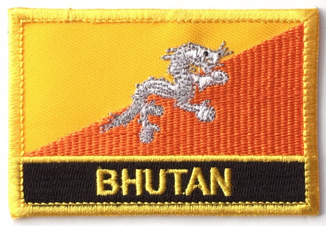 Bhutan Embroidered Sew or Iron on Patch Badge - Etsy