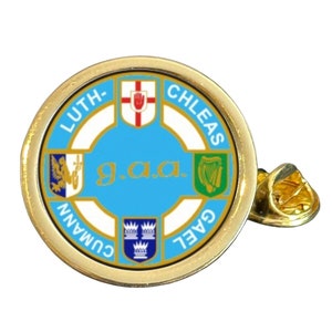 Gaelic Football GAA Crest Gold Plated Domed Lapel Pin Badge in Bag - Etsy
