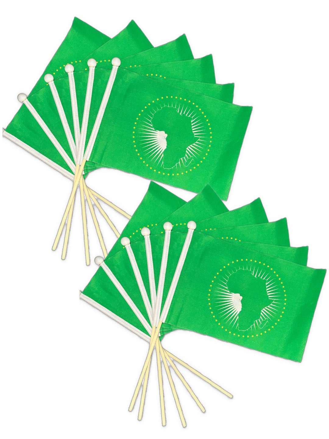12 X African Union Small Hand Waving Flags 9inch X 6inch - Etsy