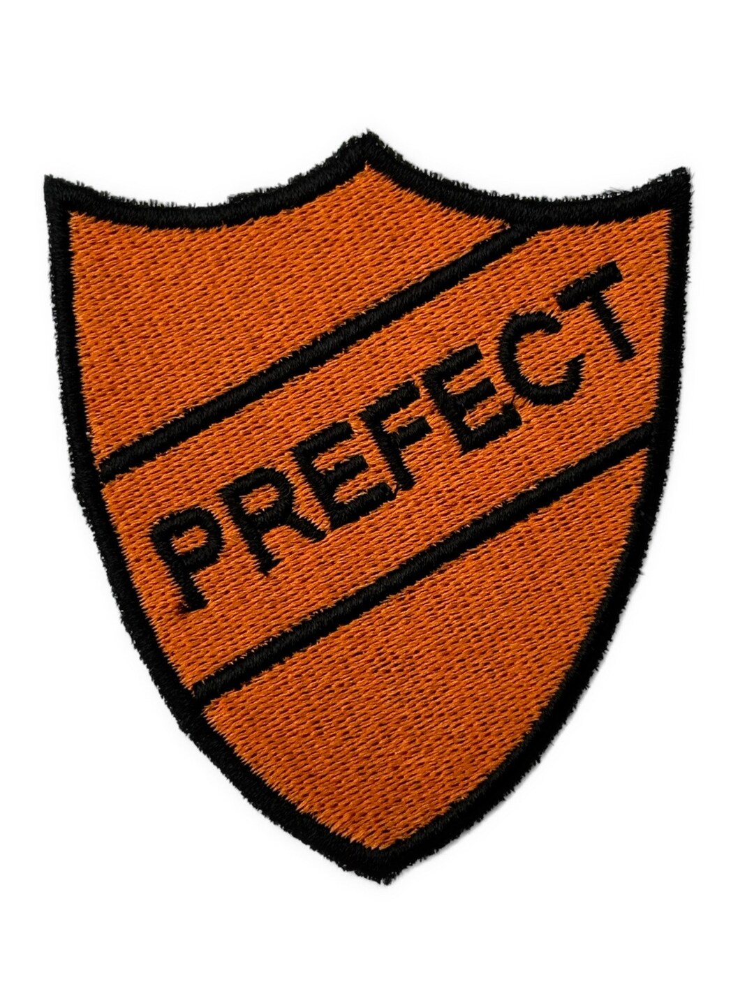 School Prefect Small Lapel Sized 35mm X 40mm Orange Embroidered Patch ...