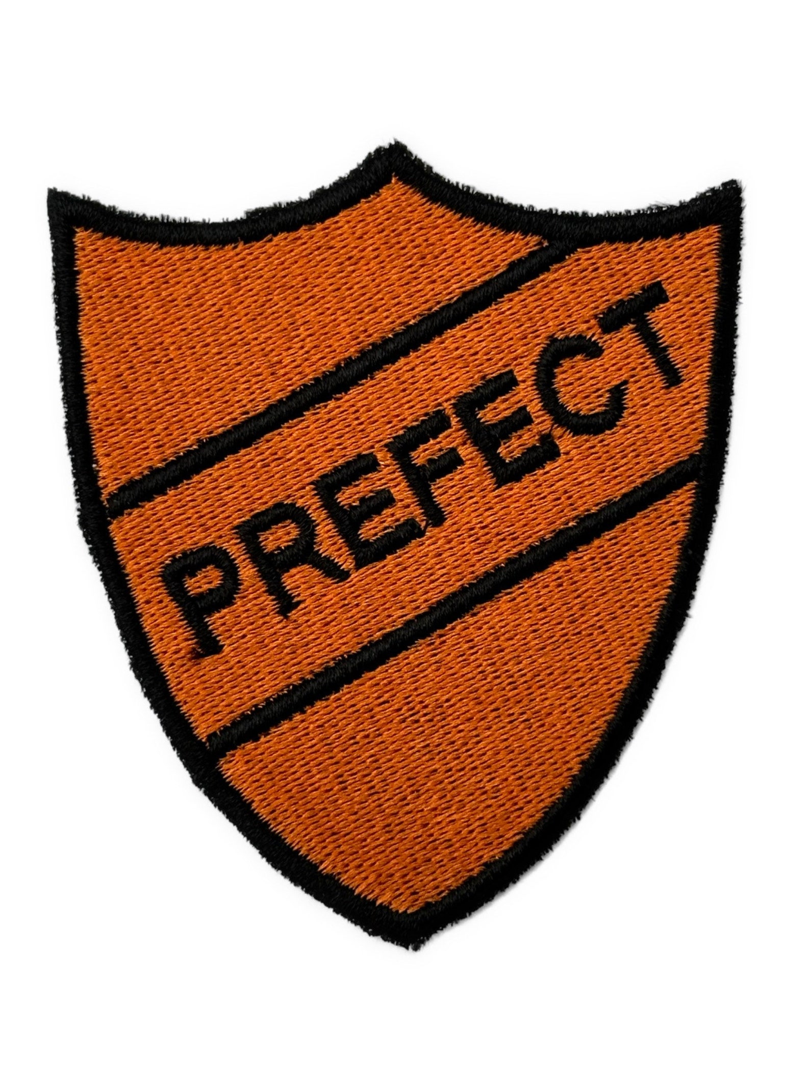 School Prefect Small Lapel Sized 35mm X 40mm Orange Embroidered Patch ...