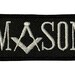 Fully Embroidered Black/white Mason Sew on or Iron on Patch Badge (A ...
