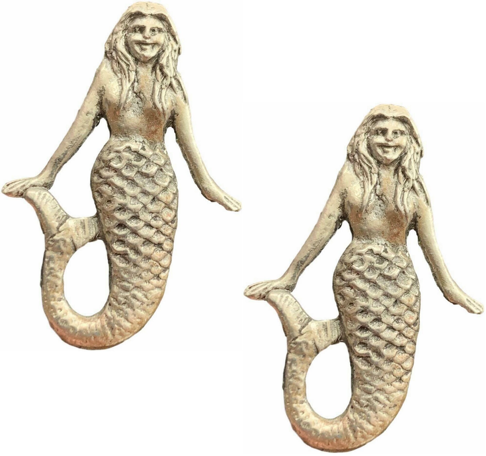 2 x Mermaid Handcrafted From English Pewter Pin Badges-PAG | Etsy