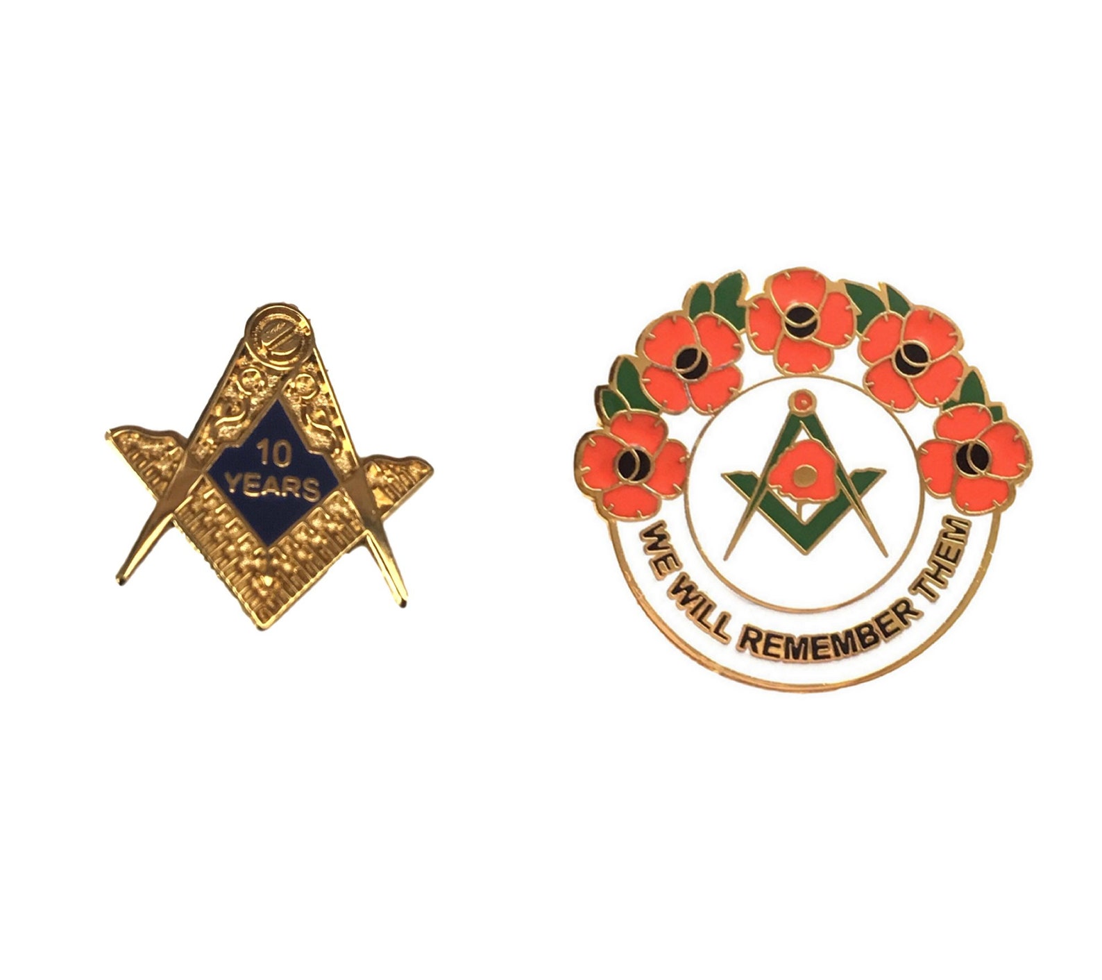 Masonic Crest 10 Years A Mason Gold Plated Badge and Masonic - Etsy UK