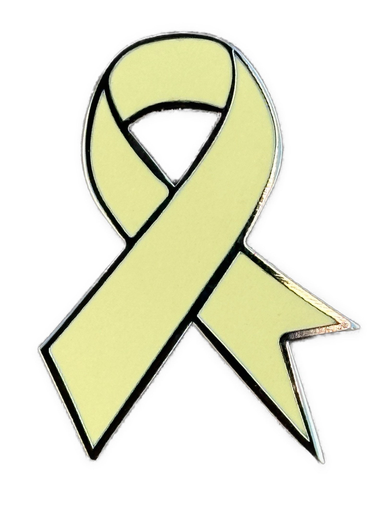 Enamel Ribbon 35mm X 26mm Beige Lapel Pin Badge - Etsy