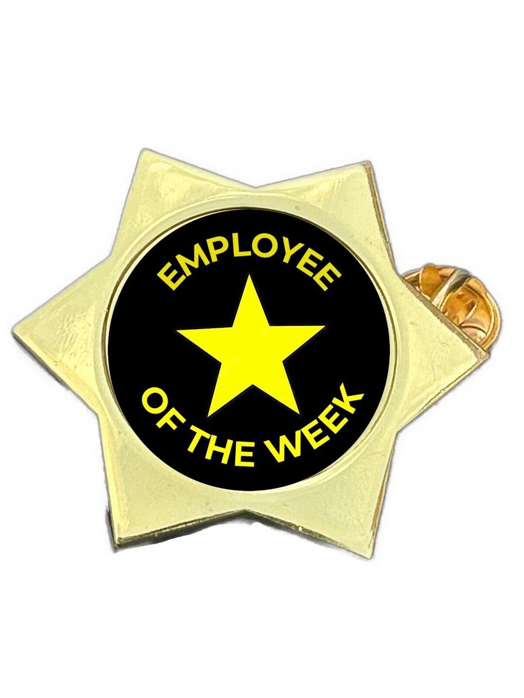 Employee of the Week Gold Star Lapel Pin Badge - Etsy