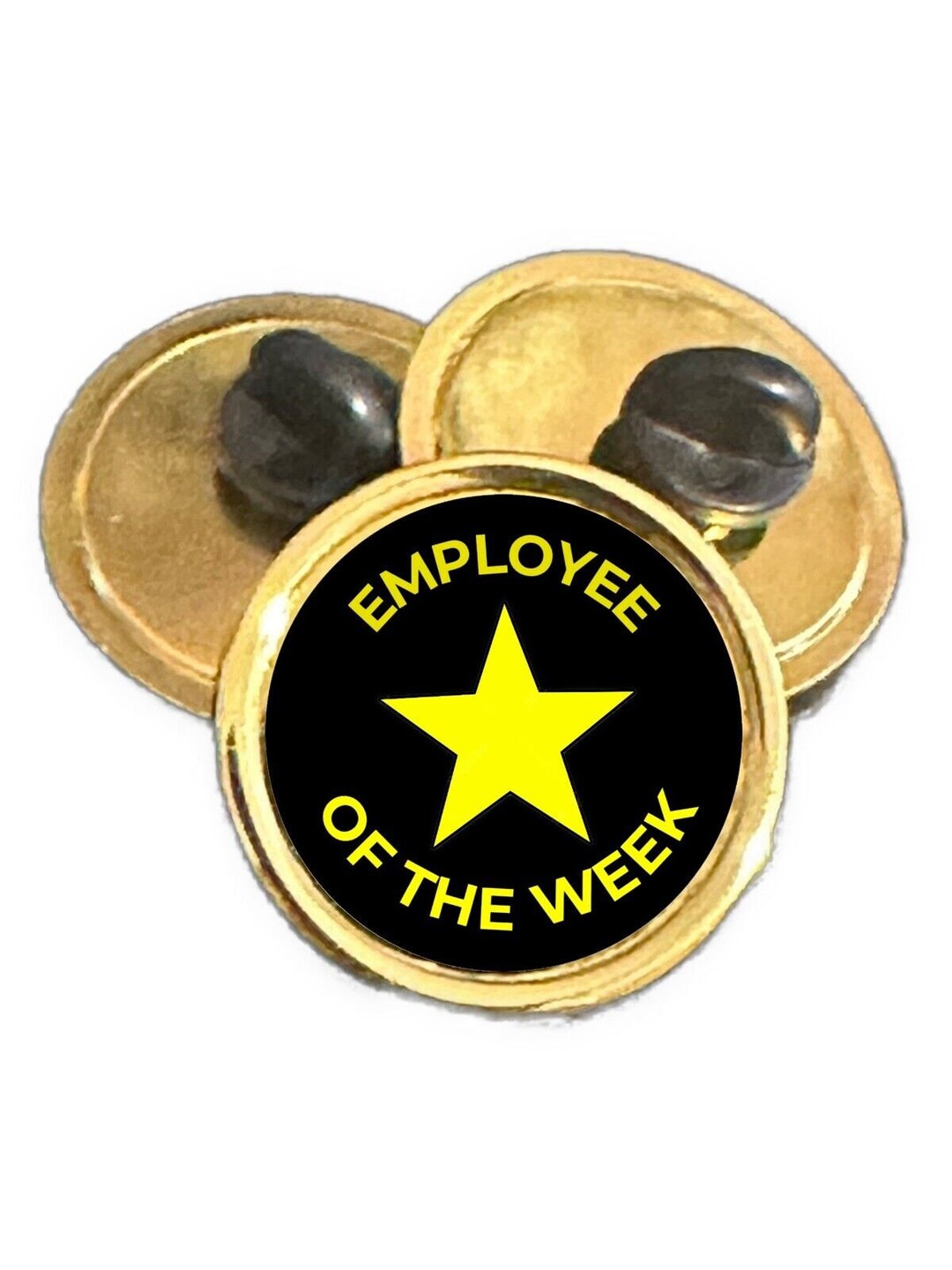 3 X Employee of the Week Gold Plated Lapel Pin Badges - Etsy