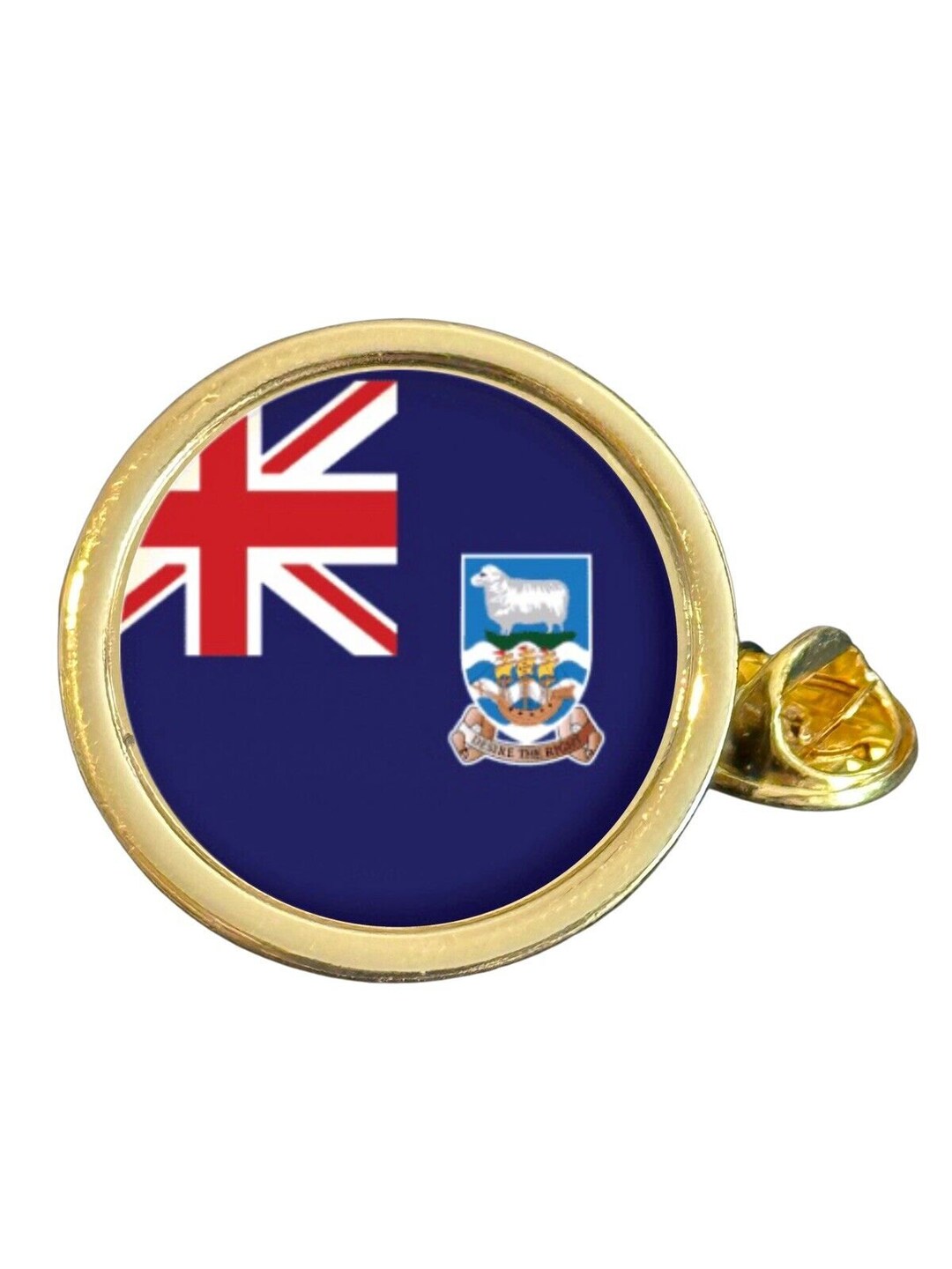 Falkland Islands Flag Anniversary Gold Plated Domed Lapel Pin Badge in Bag - Etsy