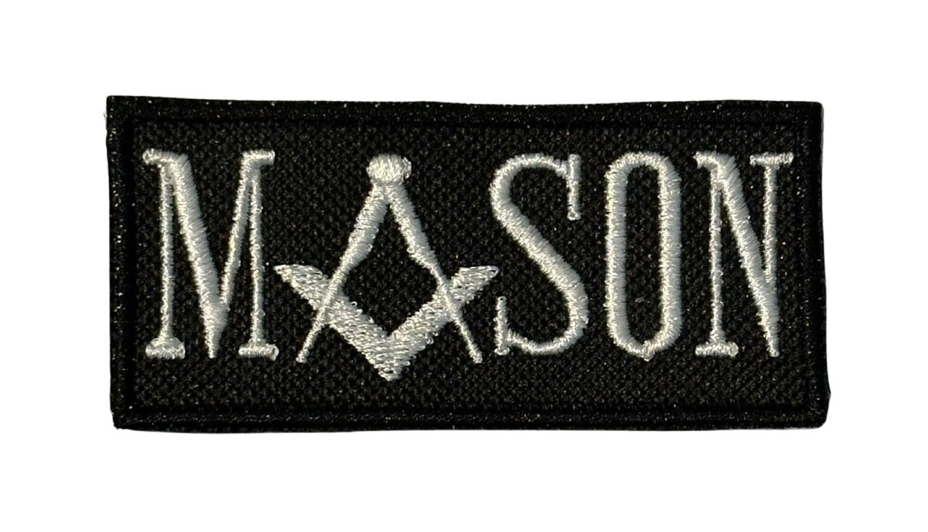 Fully Embroidered Black/white Mason Sew on or Iron on Patch Badge (A ...