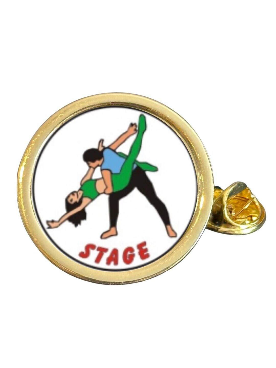 Stage Dance Gold Plated Domed Lapel Pin Badge in Bag - Etsy