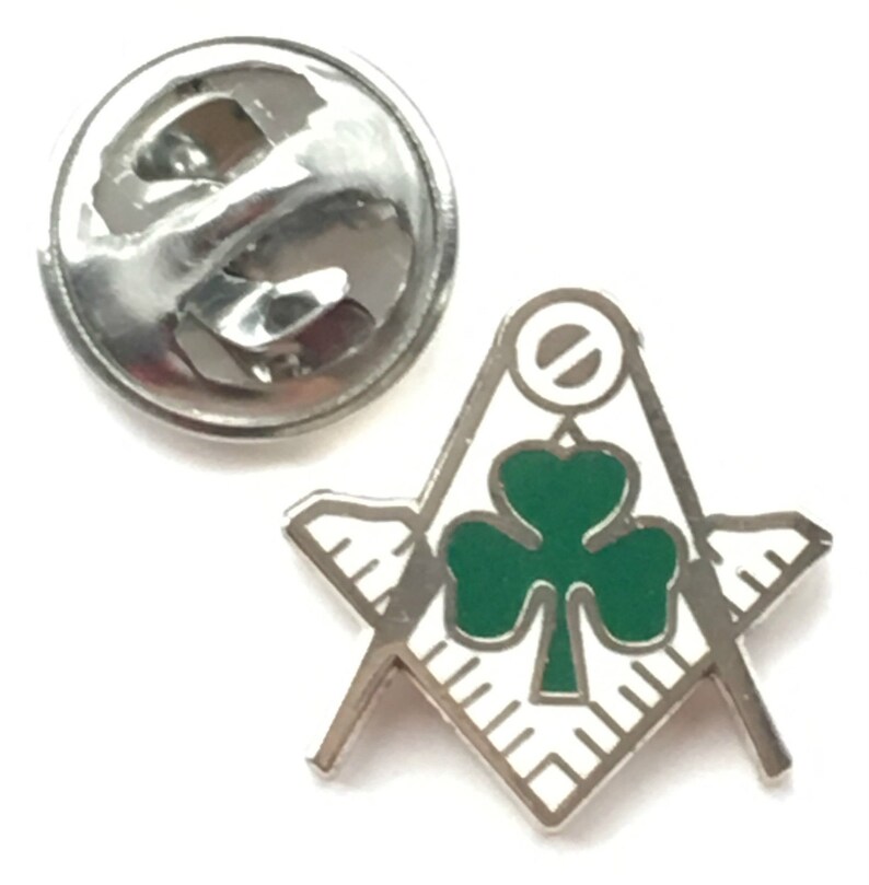 Ireland Irish Shamrock Masonic Freemason Enamel Lapel Pin | Etsy