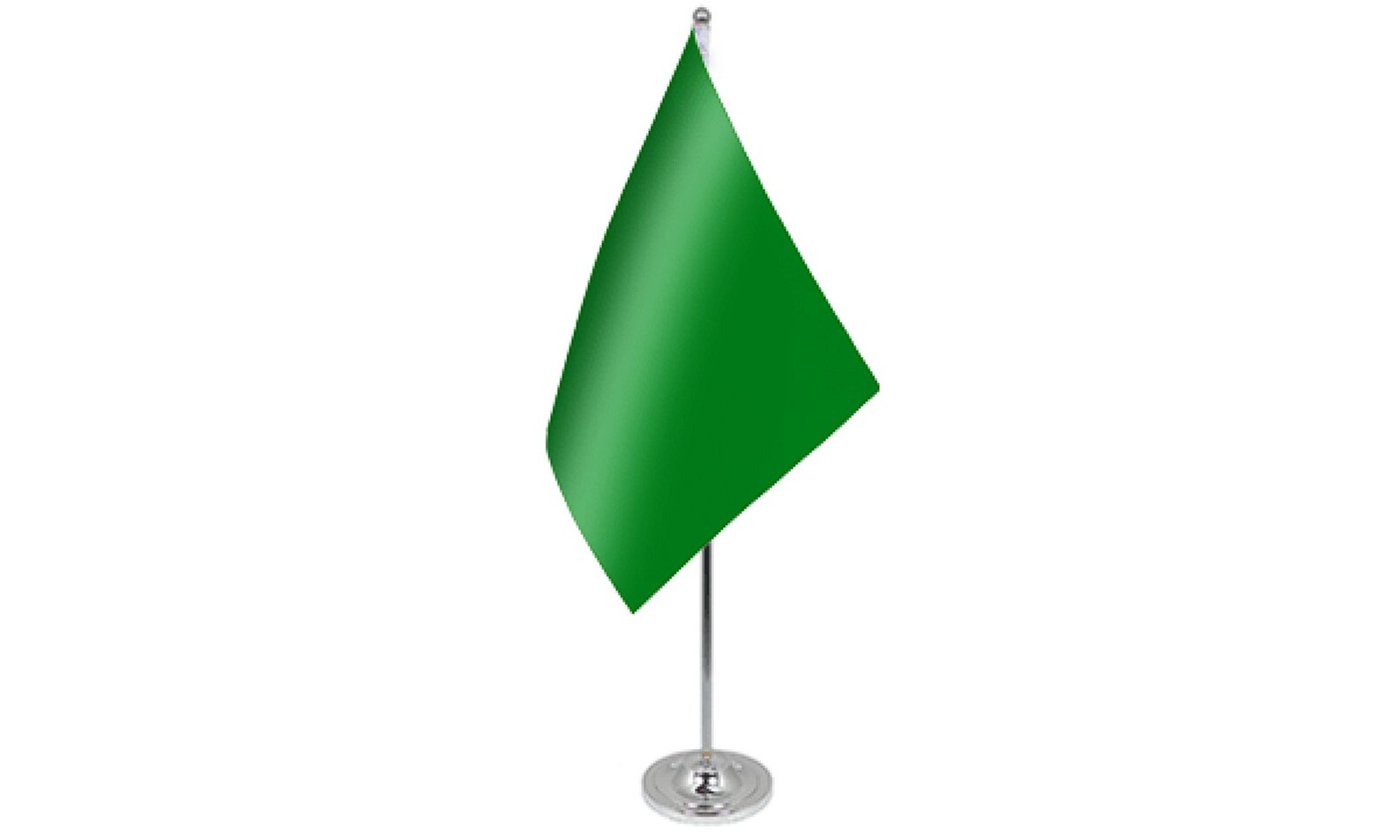 Plain Green Satin Table Flag With Chrome Base And Pole | Etsy