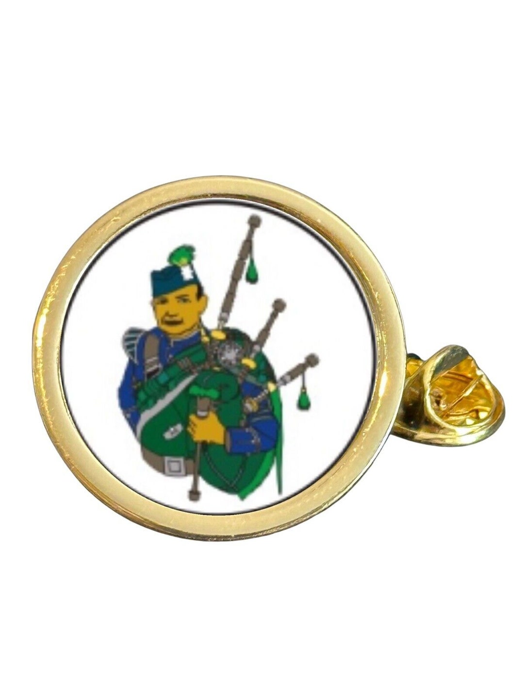 Bag Pipes Player Piper Gold Plated Domed Lapel Pin Badge in Bag - Etsy