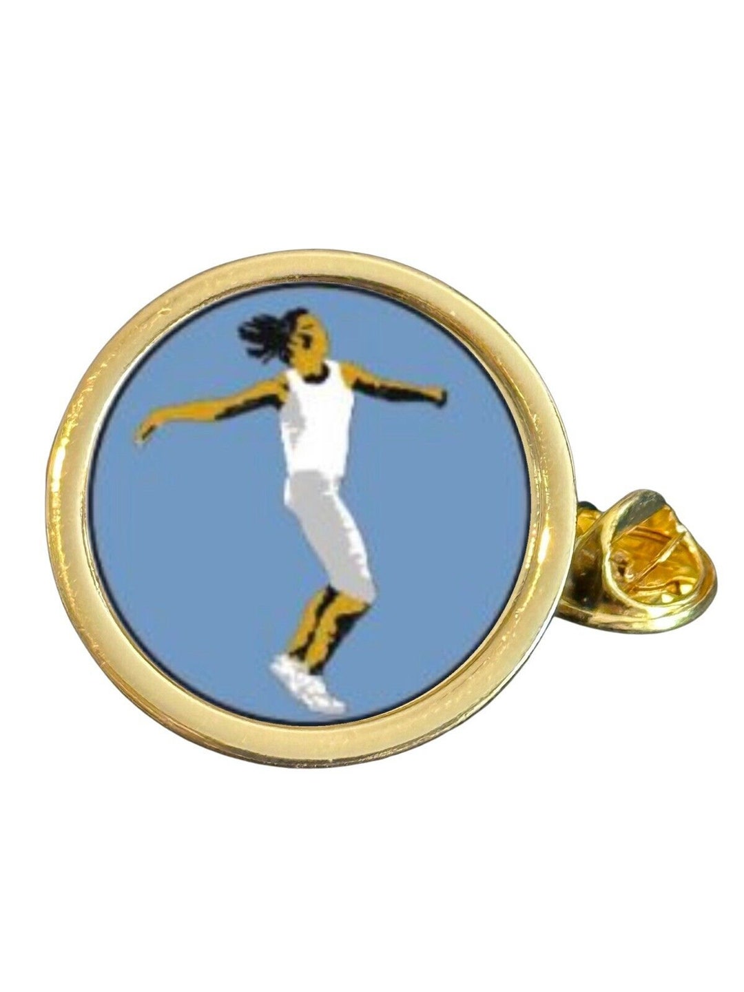 Female Discus Thrower Gold Plated Domed Lapel Pin Badge - Etsy