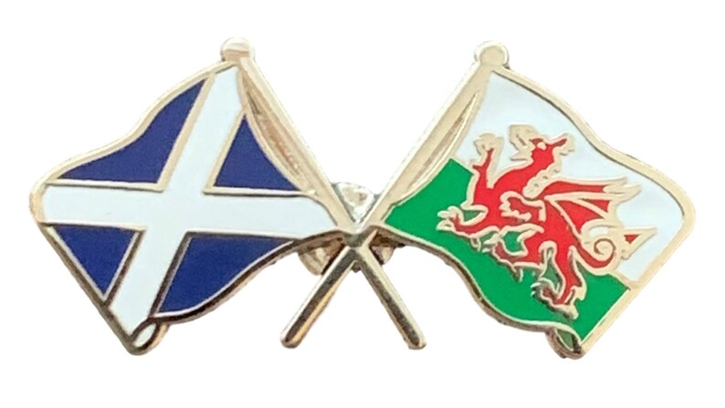 Scotland & Wales Flags Friendship Courtesy Enamel Lapel Pin | Etsy