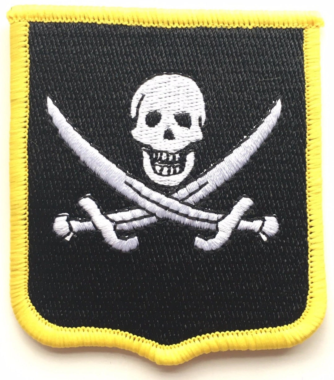 Calico Jack Rackham Crossed Sabres Pirate Skull Embroidered Patch - Etsy