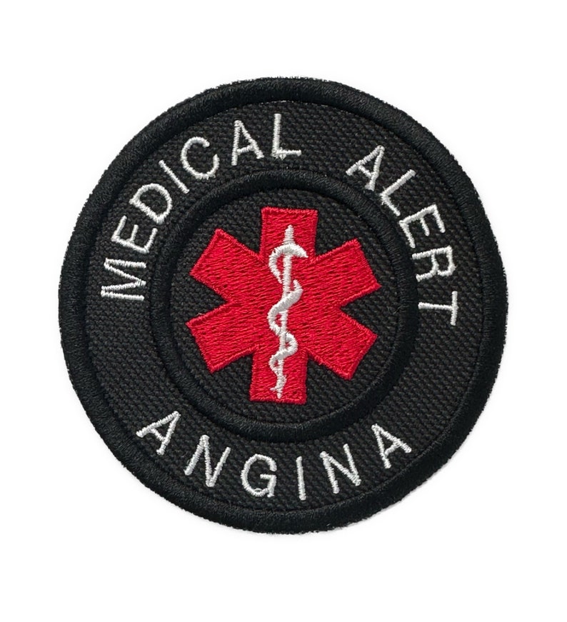 Angina Medical Alert Embroidered Patch - Etsy