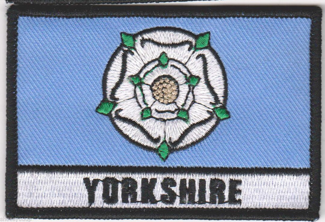 Yorkshire County White Rose Oblong Embroidered Patch Badge - Etsy
