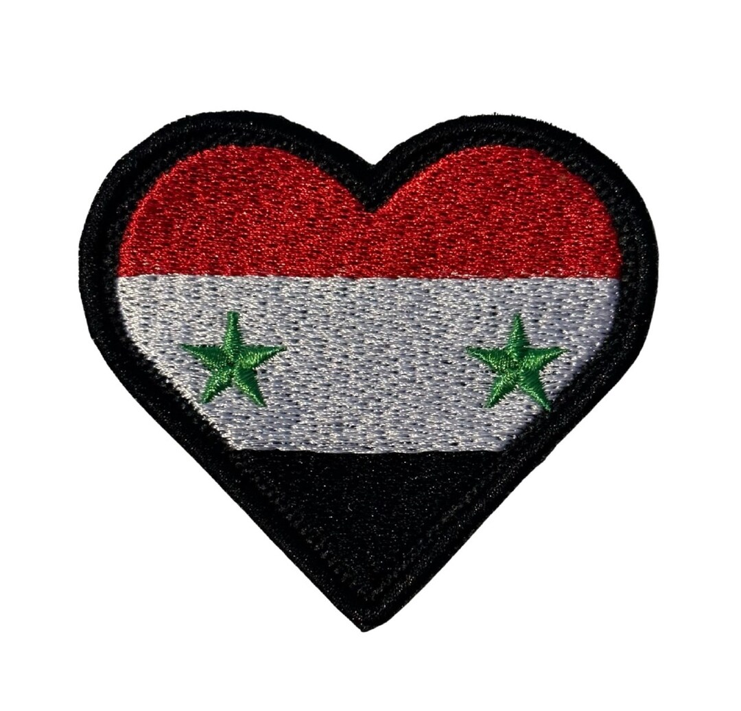 Syria in Love Heart Embroidered Patch Badge Sew or Iron On(a) - Etsy
