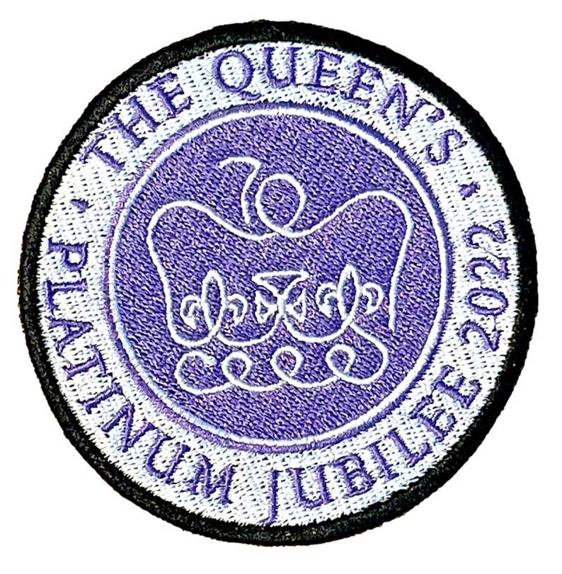 The Queens Platinum Jubilee 2022 Purple Embroidered Sew or Iron on ...