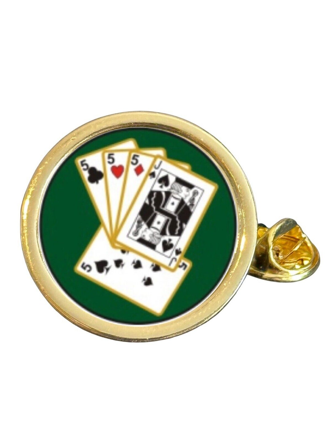 Cribbage Cards Gold Plated Domed Lapel Pin Badge in Bag - Etsy