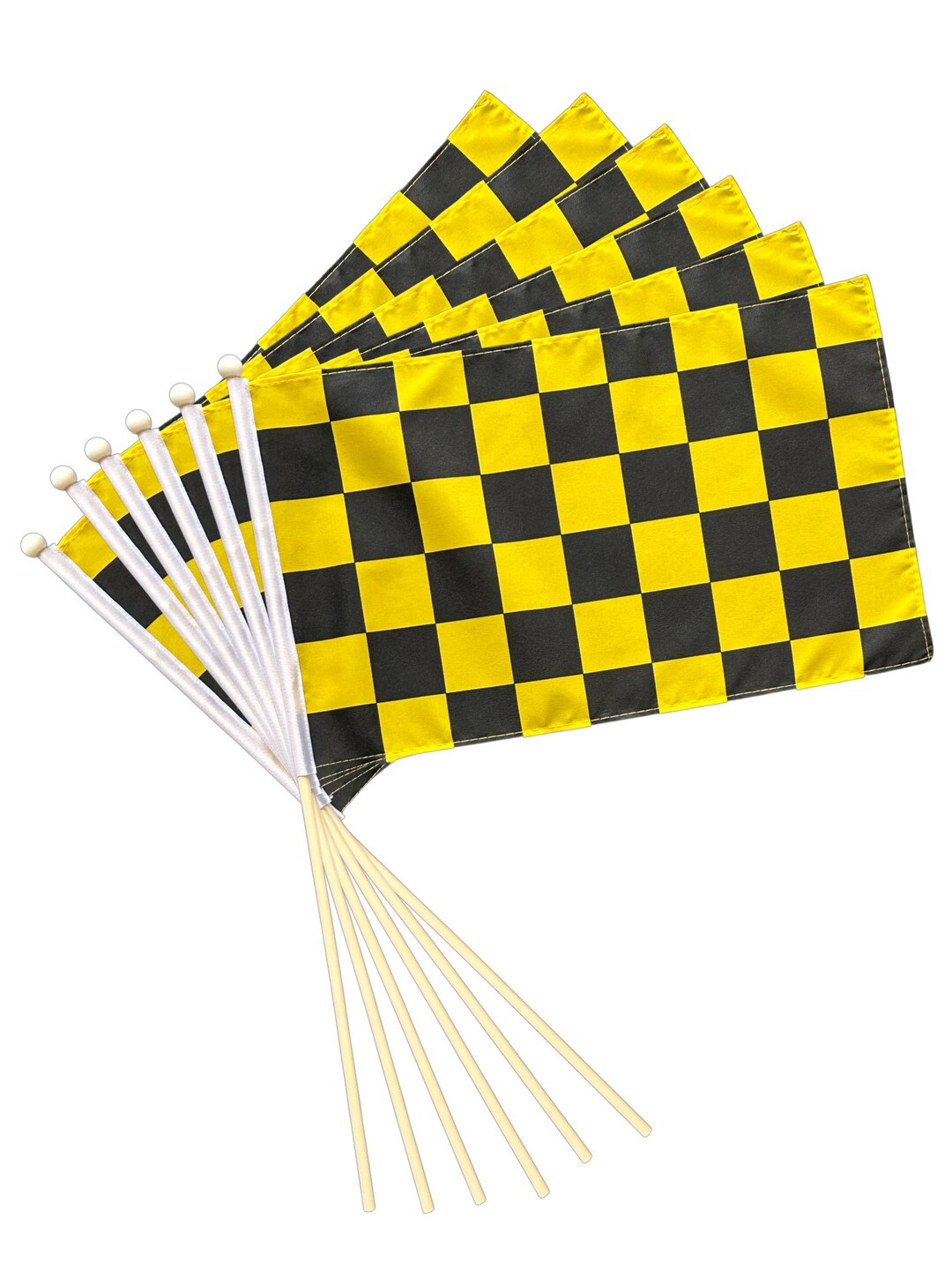 Black Yellow Chequered Flag, Flagmania Polyester Printed Flags - Etsy