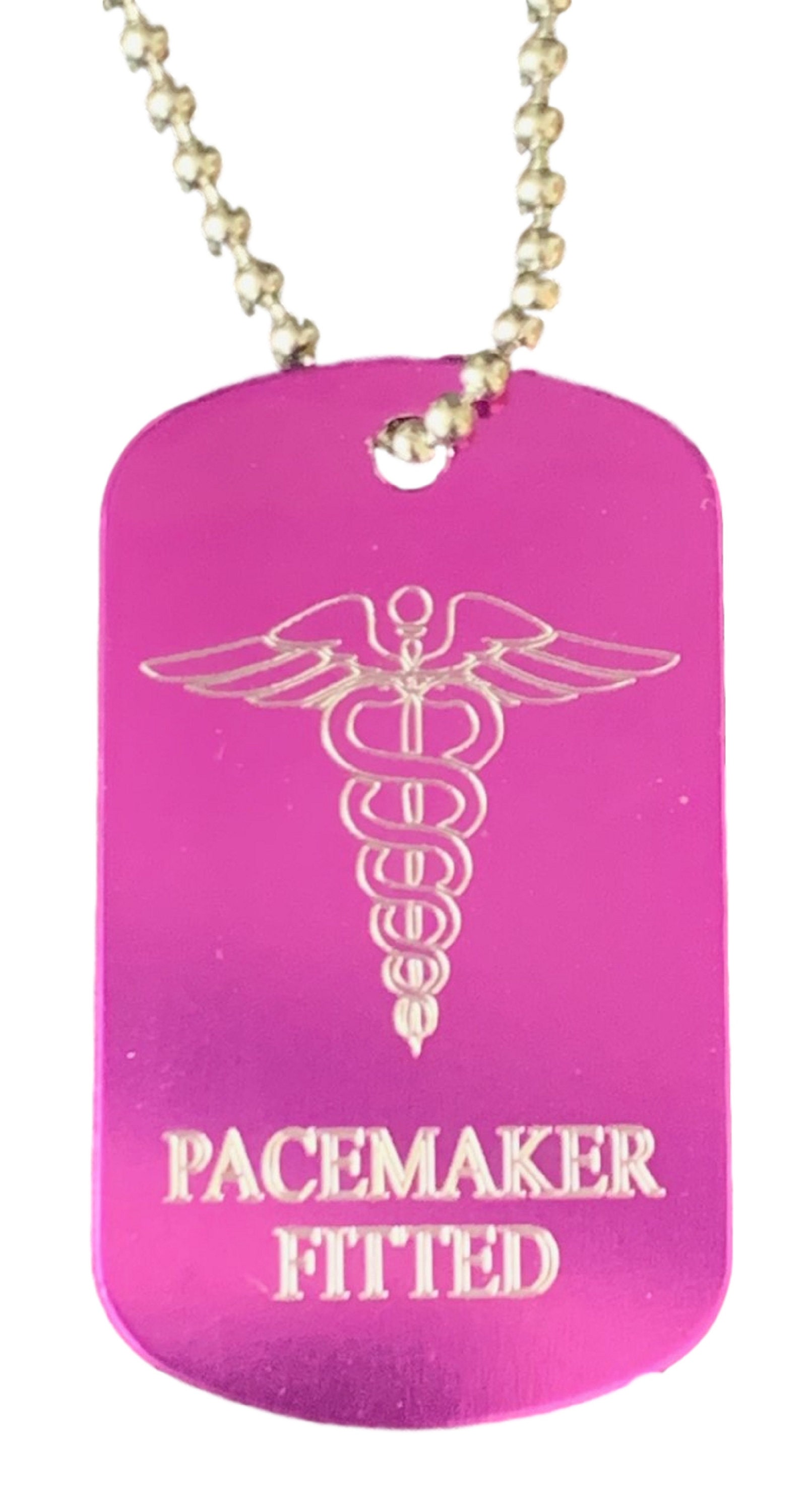 Personalised Pacemaker Fitted SOS Medical Alert ID Tag Steel | Etsy