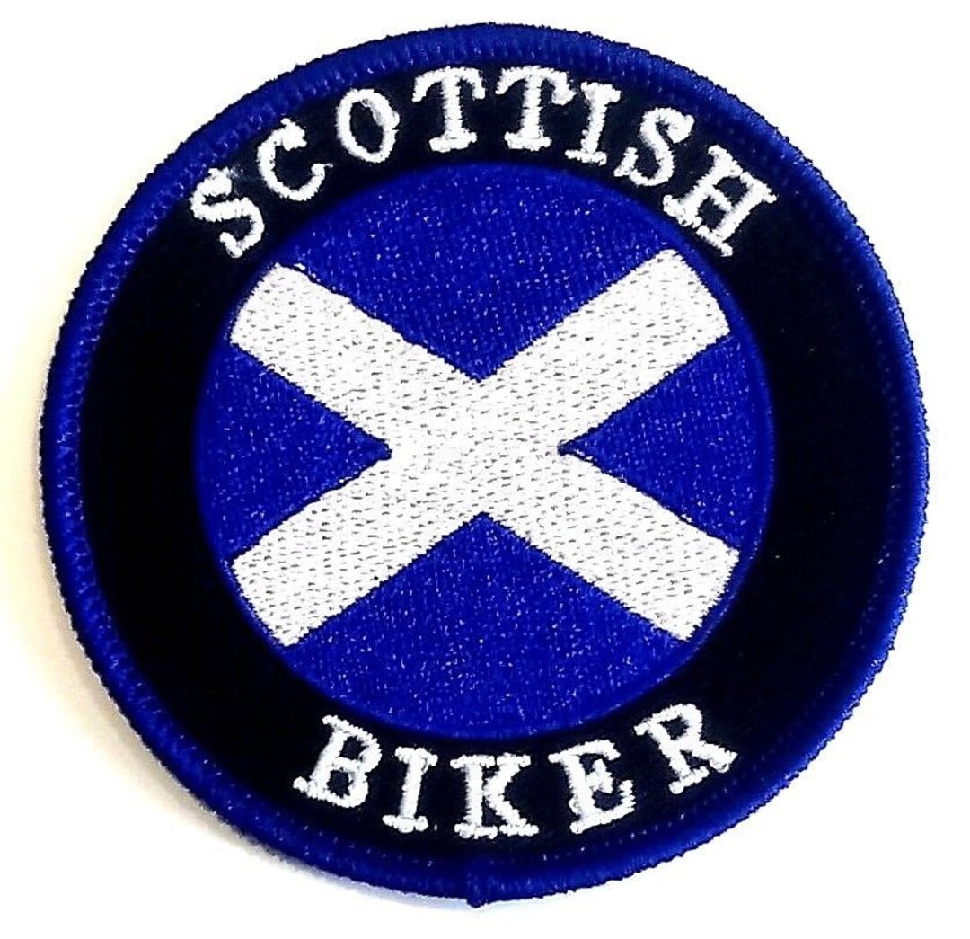 Scottish Biker Embroidered Patch - Etsy