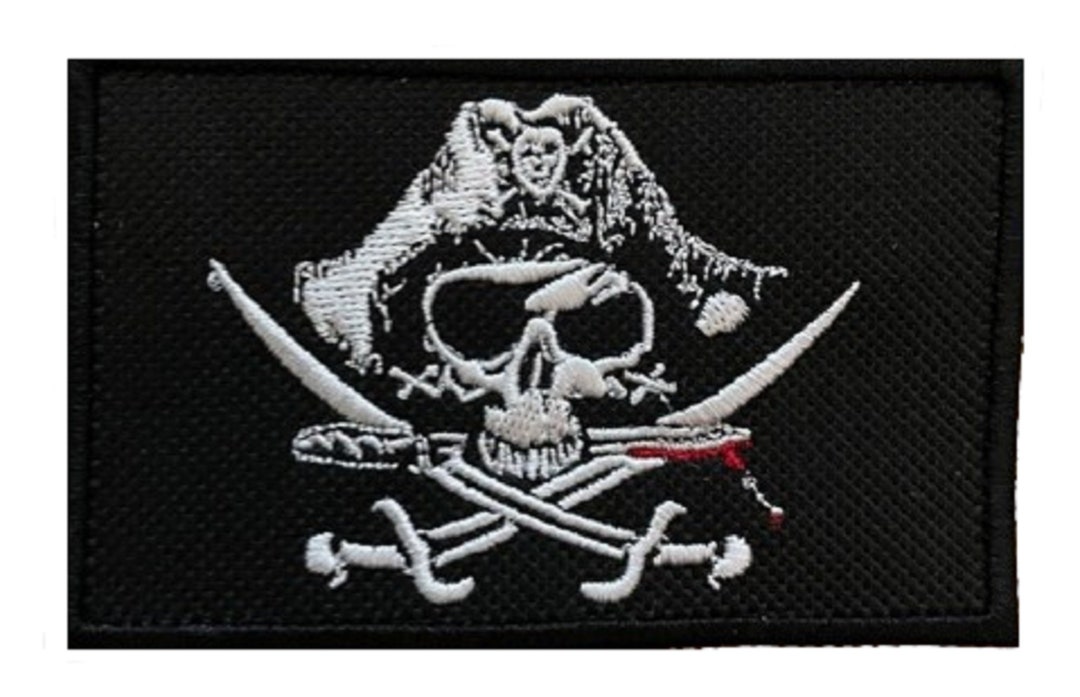 Pirate Skull Crossed Sabres Embroidered Sew/iron on Patch (A) - Etsy
