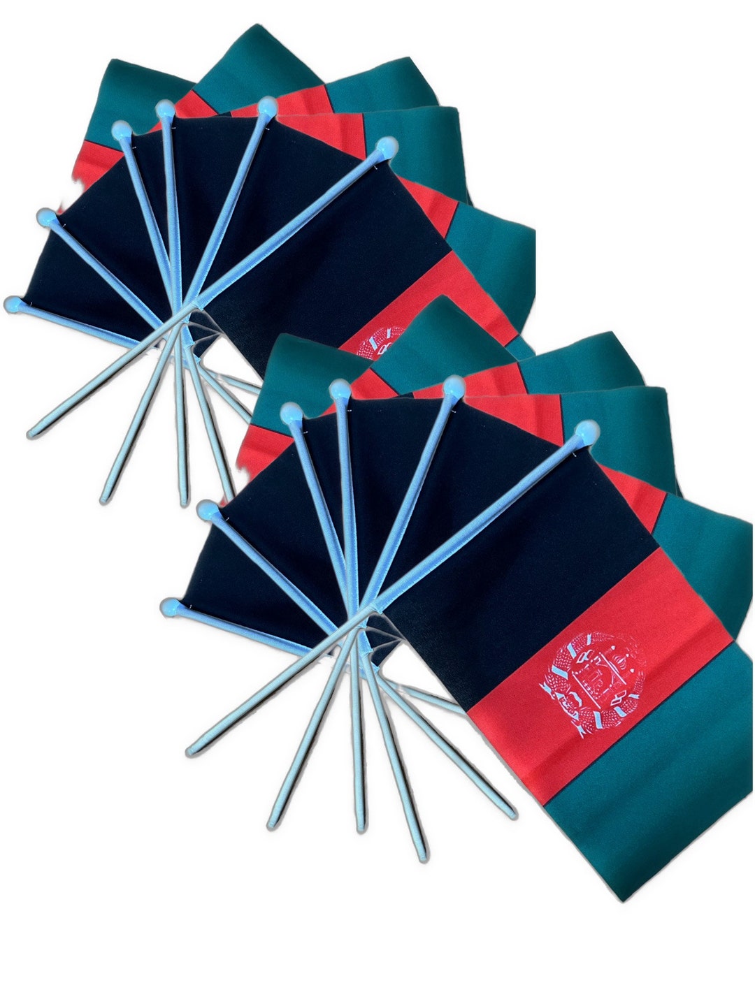 12 X Afghanistan Small Hand Waving Flags 9inch X 6inch - Etsy UK