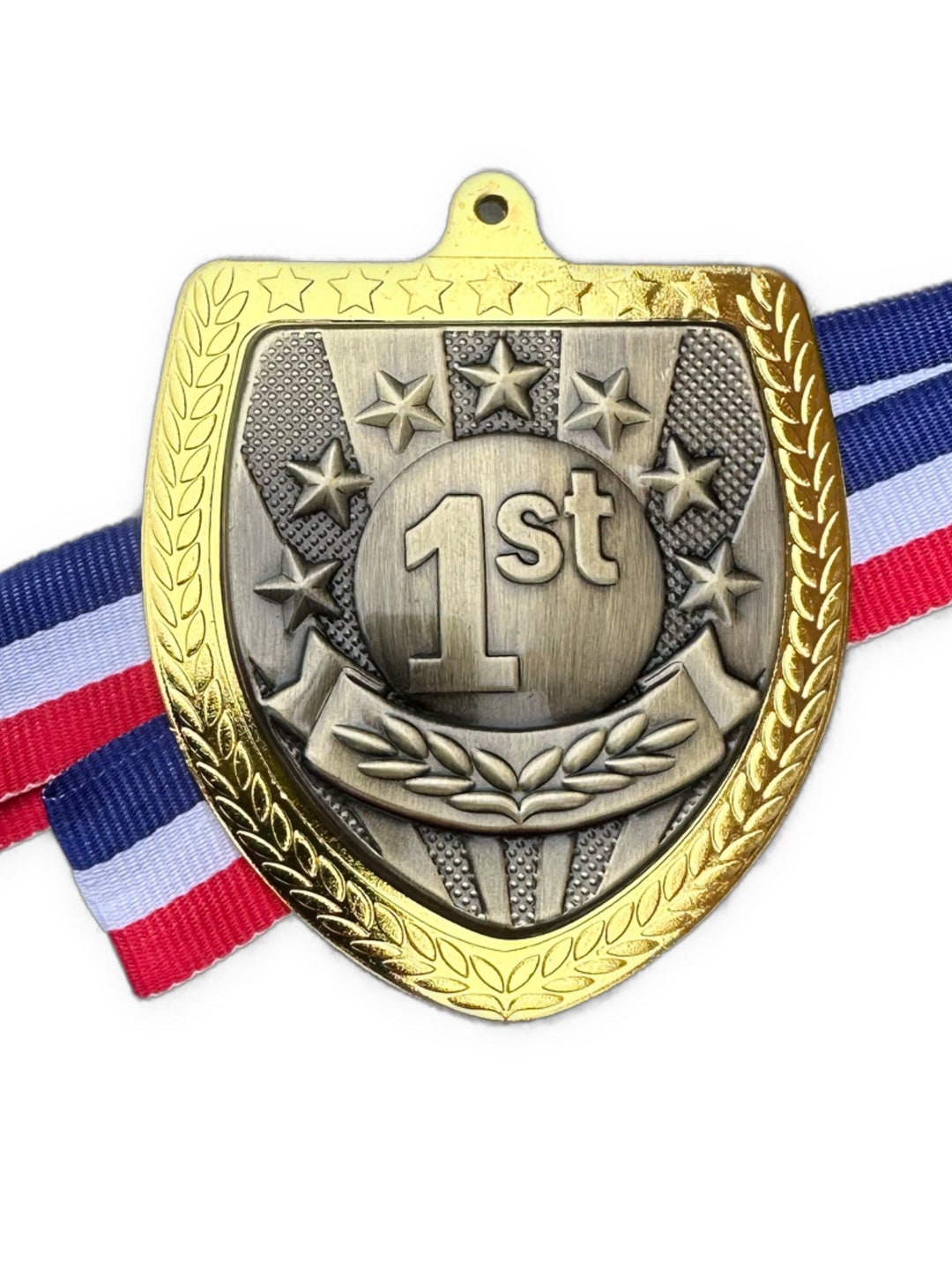 1st Place Large 87mm Gold Cobra Medal & Ribbon Engraved Free - Etsy