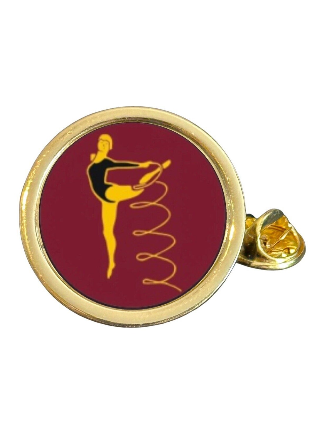 Rhythmic Gymnastics Gold Plated Domed Lapel Pin Badge - Etsy