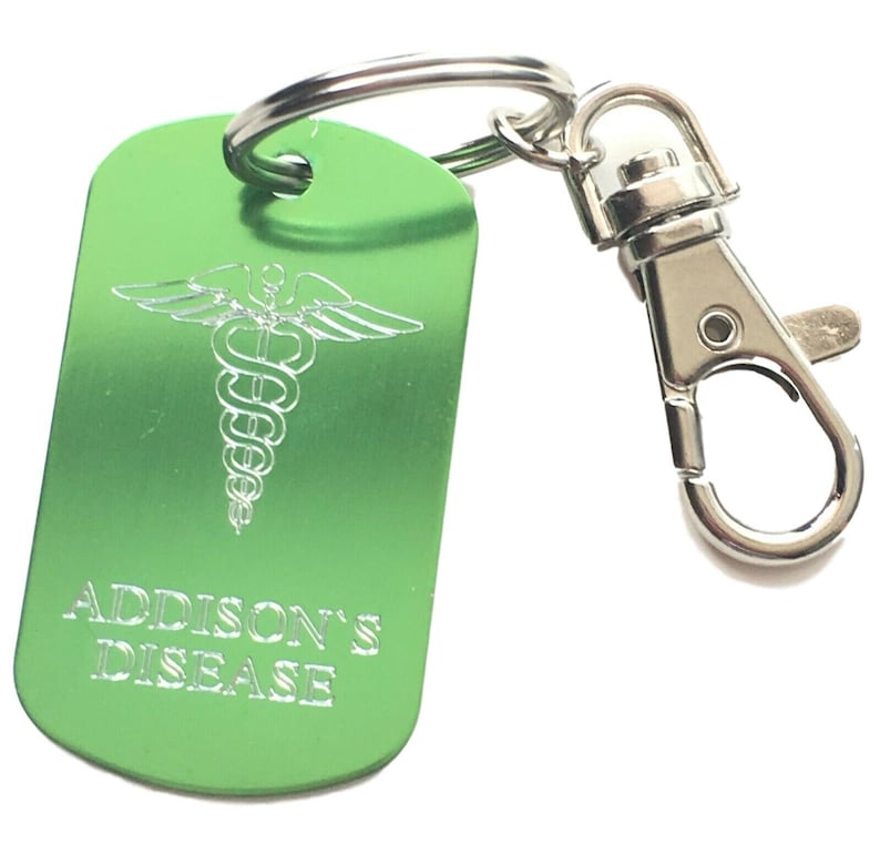 Personalised Addison's Disease SOS Medical Alert ID Tag - Etsy UK