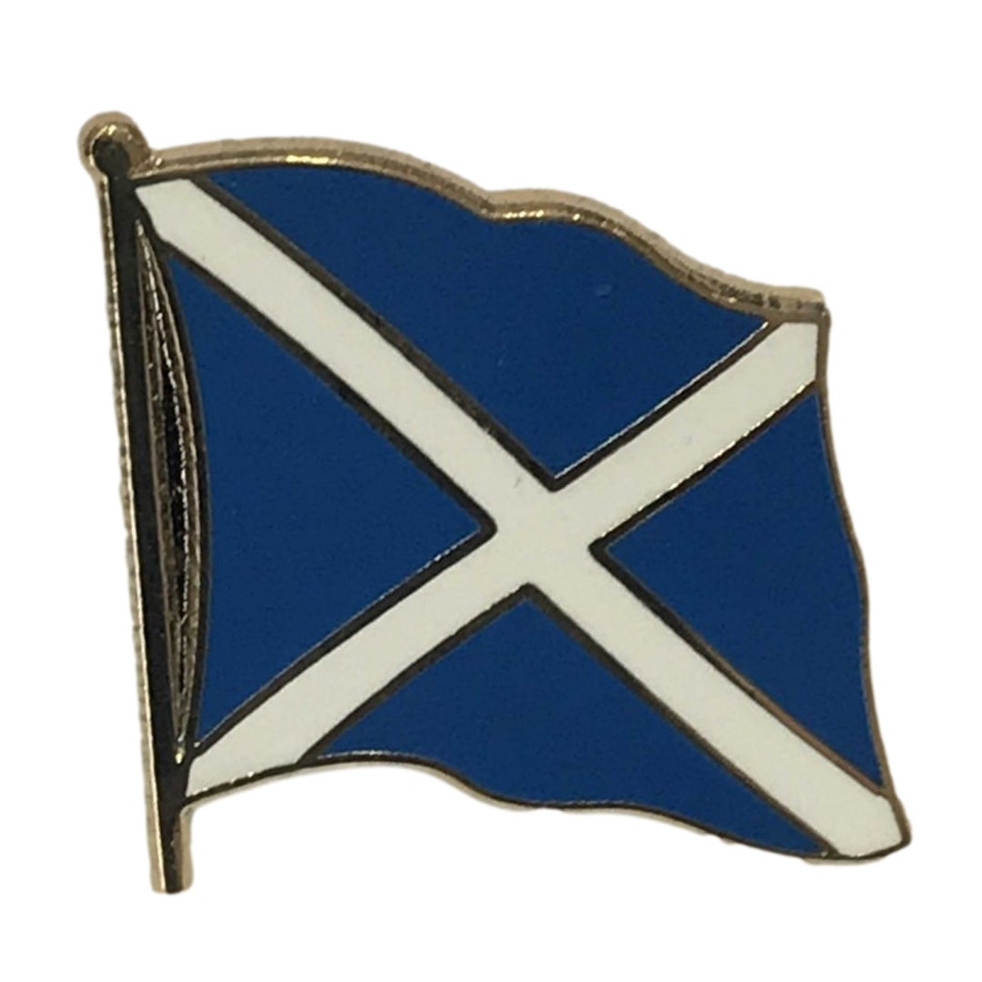 Scotland Light Blue National Flag 3/4 Gold Plated Courtesy - Etsy
