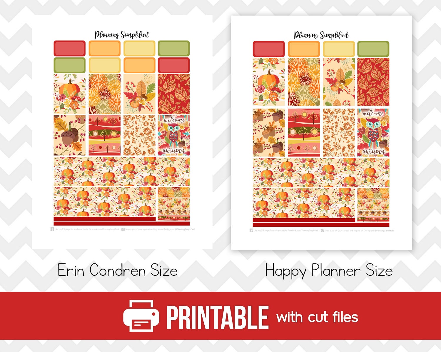 Printable Planner Stickers Earlyautumn Weekly Kit Perfect for - Etsy