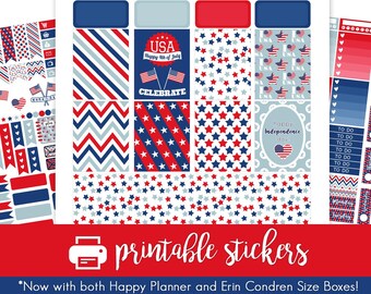 Printable July Planner Stickers - Etsy