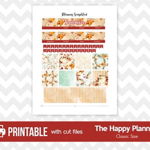 Printable Planner Stickers Fancy Fall September Monthly View Kit! W/cut ...