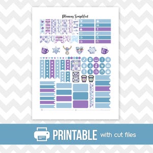 Printable Planner Stickers Winter Snowflake Weekly Kit for January for ...