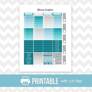 Printable Planner Stickers Let It Snow Weekly Kit W/ Cut Files for Use ...